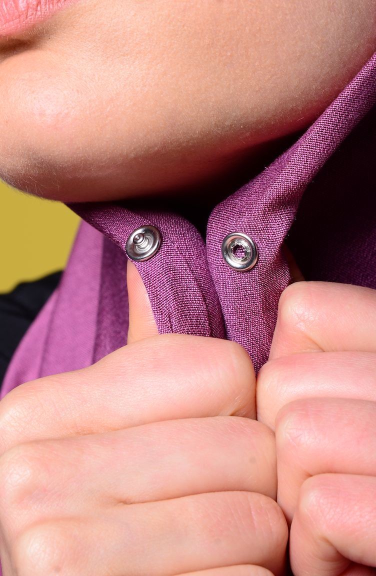 Purple Snap Button Shawl 1-26 | Sefamerve