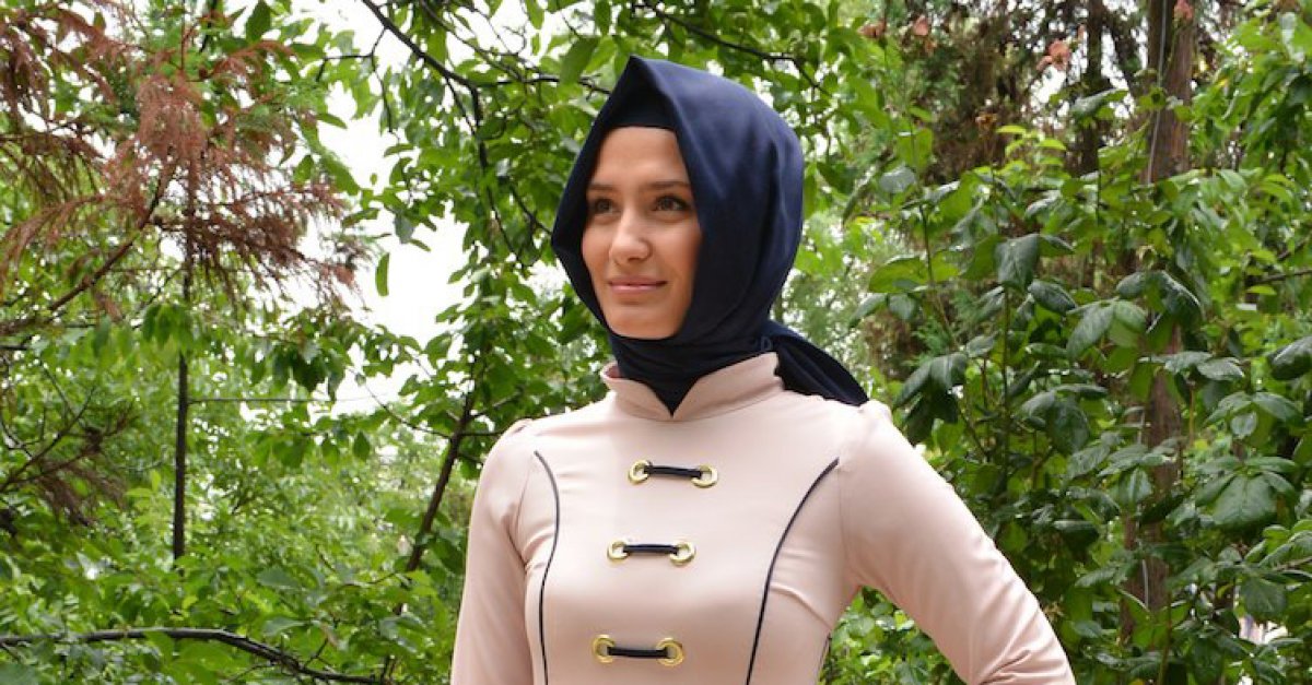 Navy Blue Hijab Dress 4116-02 | Sefamerve